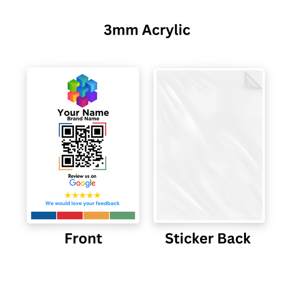 Custom Google Review Acrylic Sticker 3mm- Instant Google Reviews - A4 ...